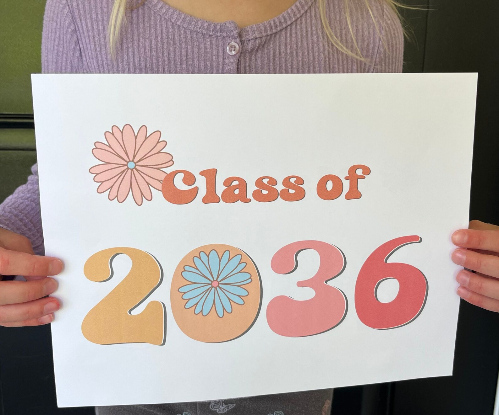 Class of 2036 Printable Sign Retro Groovy Back to School Sign - Etsy