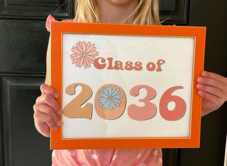 Class of 2036 Printable Sign Retro Groovy Back to School Sign - Etsy