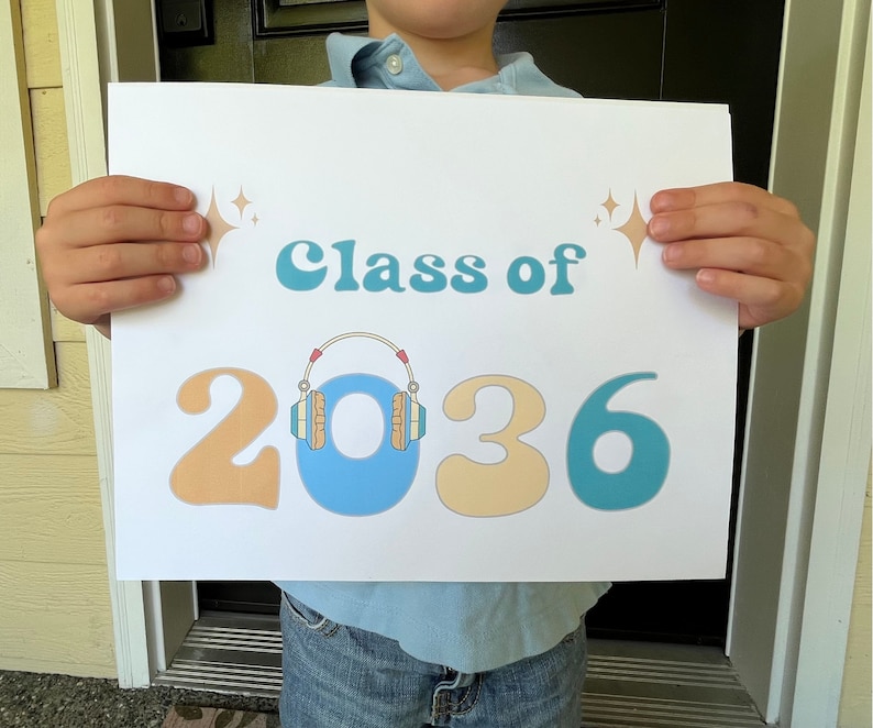 Class of 2036 Printable Sign Retro Groovy Back to School Sign - Etsy