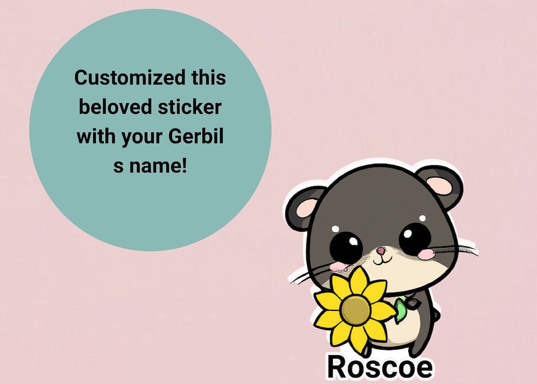 Personalized Gerbil Name Sticker Loss of Pet Gift Custom Pet - Etsy