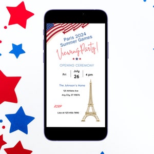 Paris Summer Games Opening Ceremony Viewing Party Invite Textable Paris ...