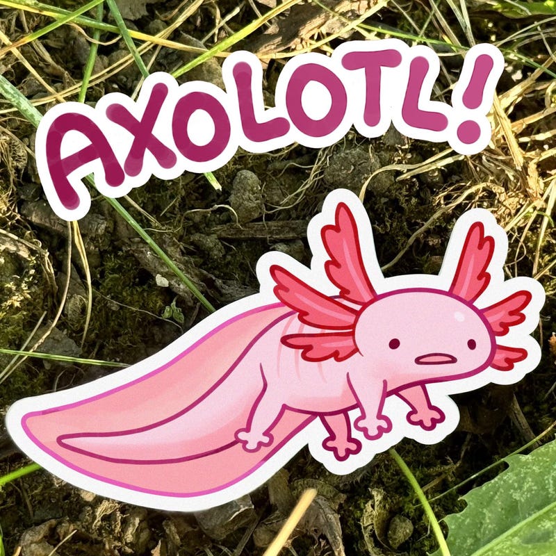 Axolotl Sticker - Etsy