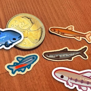 Tiny Fish Stickers!! - Etsy