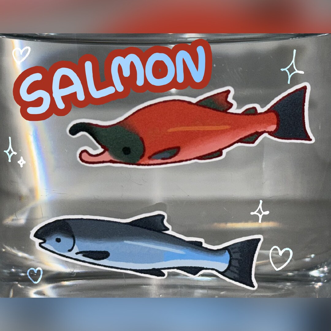 Salmon Stickers! Sockeye Fishy + More - Etsy