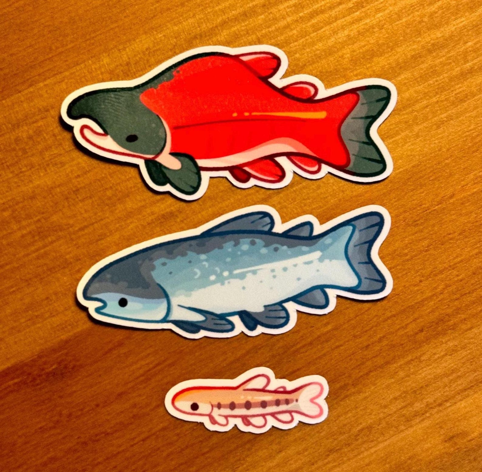 Salmon Stickers! Sockeye Fishy + More - Etsy