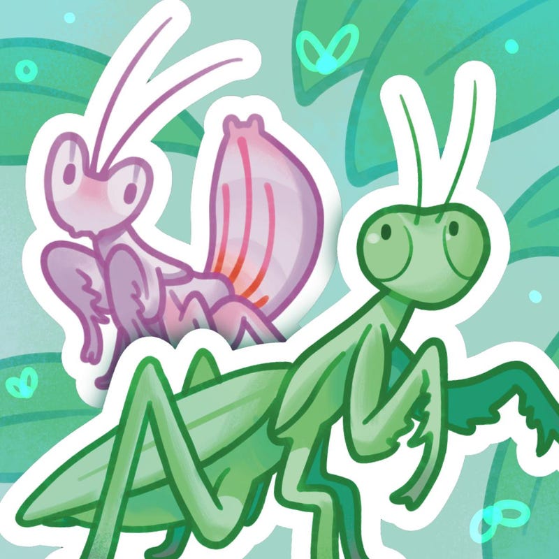Mantis Mini Sticker - Etsy Canada