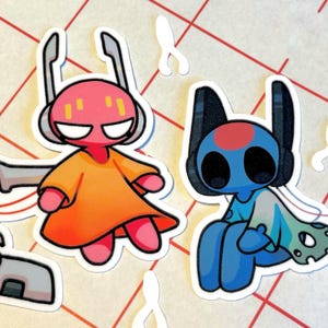 Rain World Iterator Stickers! Five Pebbles + Looks to the Moon - Etsy