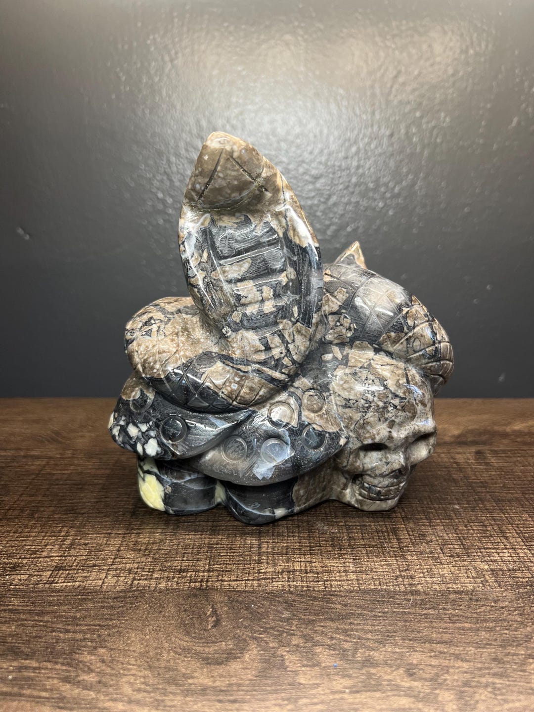 Volcano Agate Cobra/skull Carving - Etsy