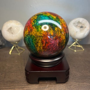 Rainbow Jade Sphere | 7 Color Jade Sphere - Etsy