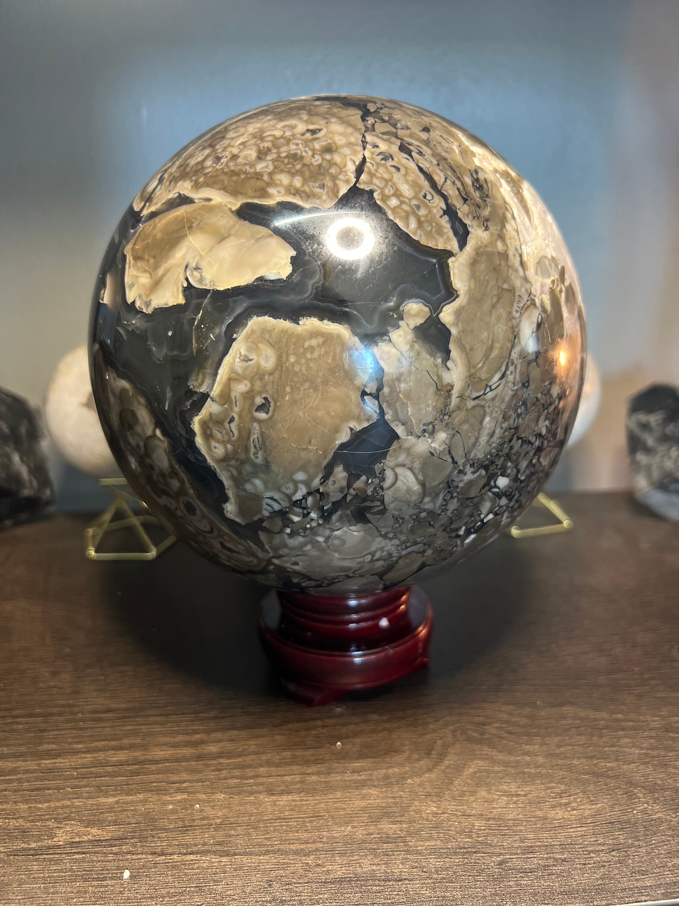 UV Reactive Volcano Agate Sphere - Etsy