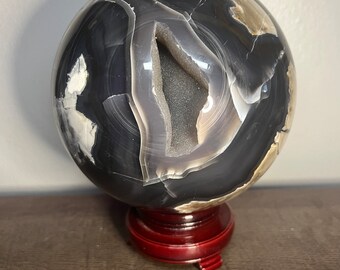 UV Reactive Volcano Agate Crystal Sphere, Fluorescent Volcano Agate ...