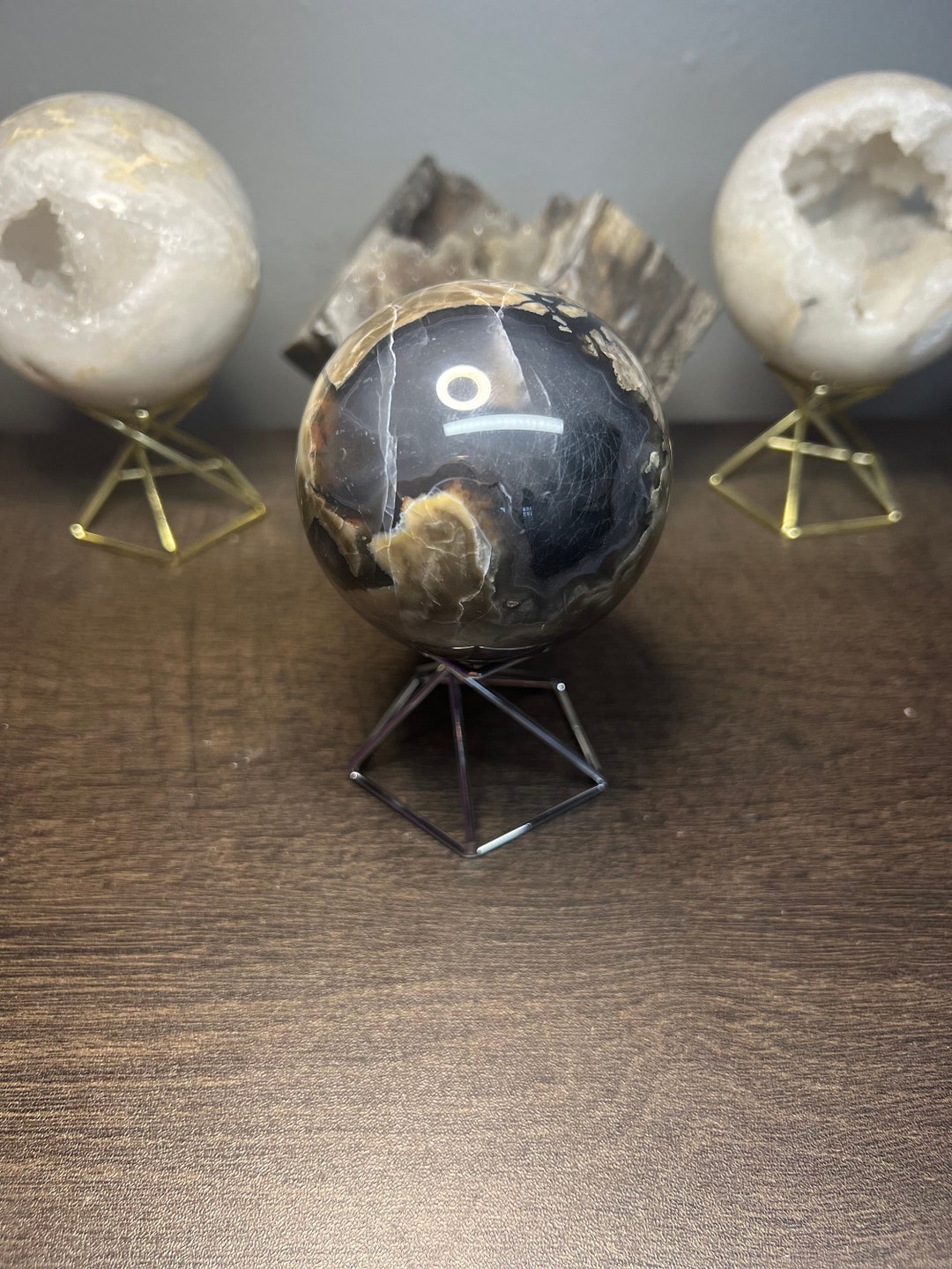 UV Reactive Volcano Agate Sphere - Etsy