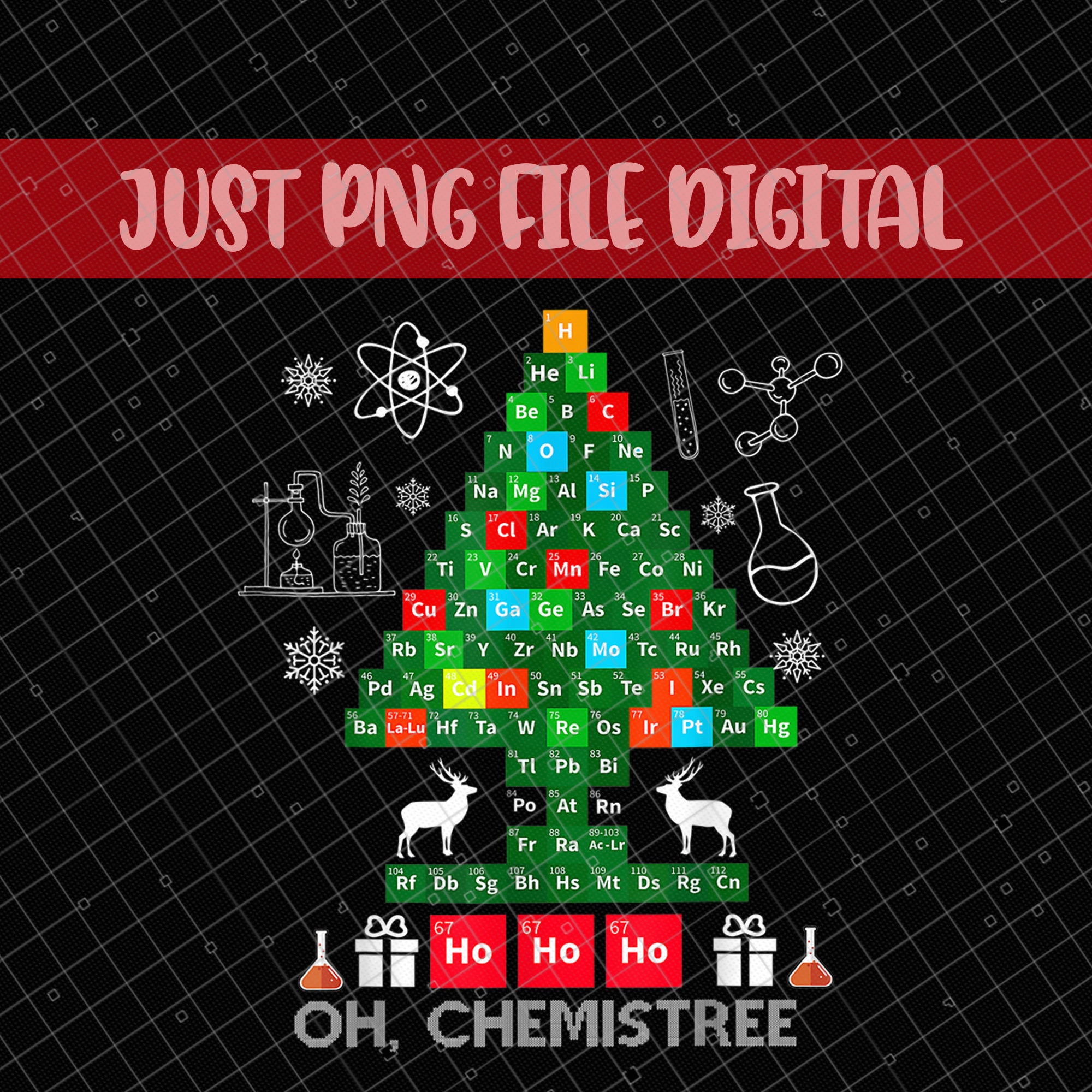 Oh Chemistree Png, Science Tree Christmas Png, Chemistry Tree Christmas ...