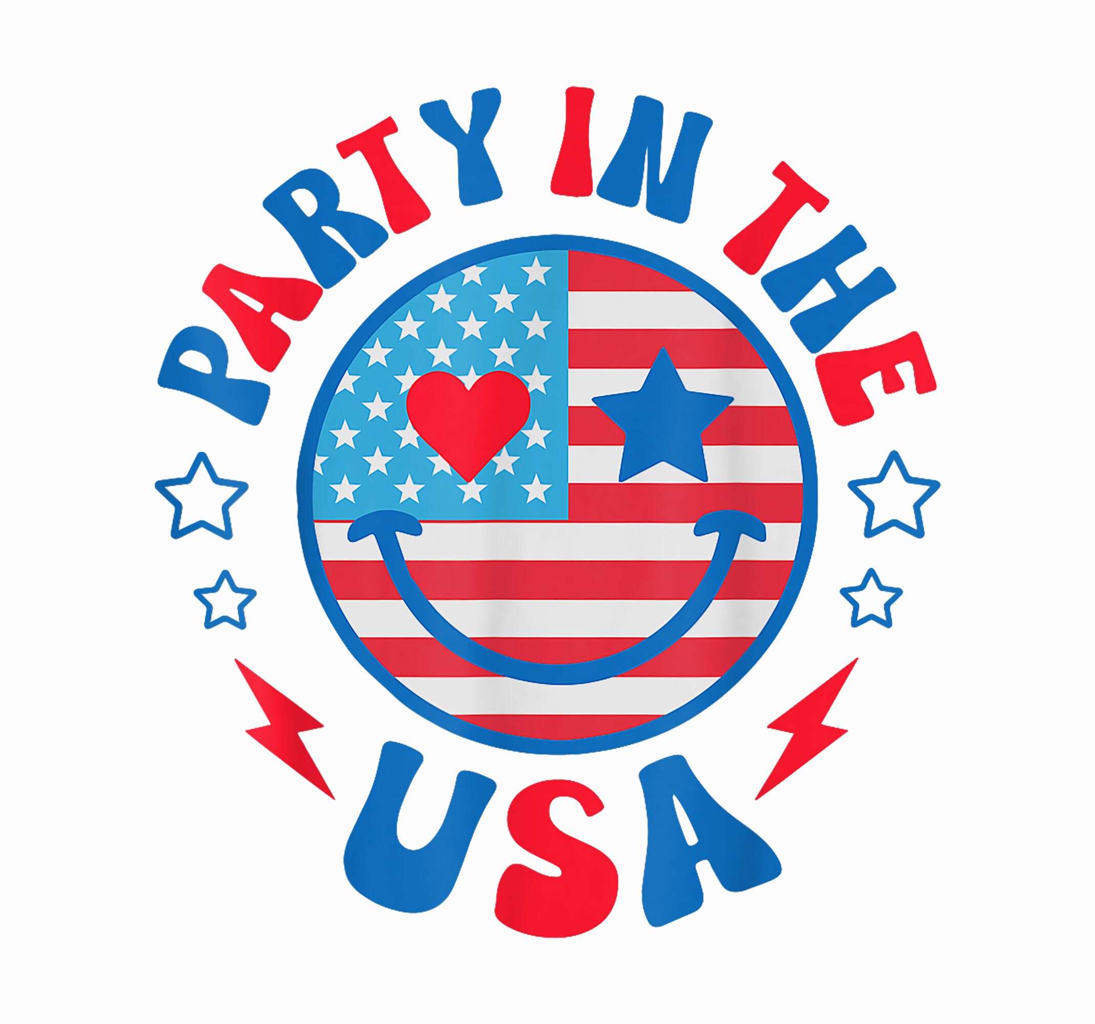 Retro Party in the Usa Smiley Face Png Party in the Usa Png - Etsy