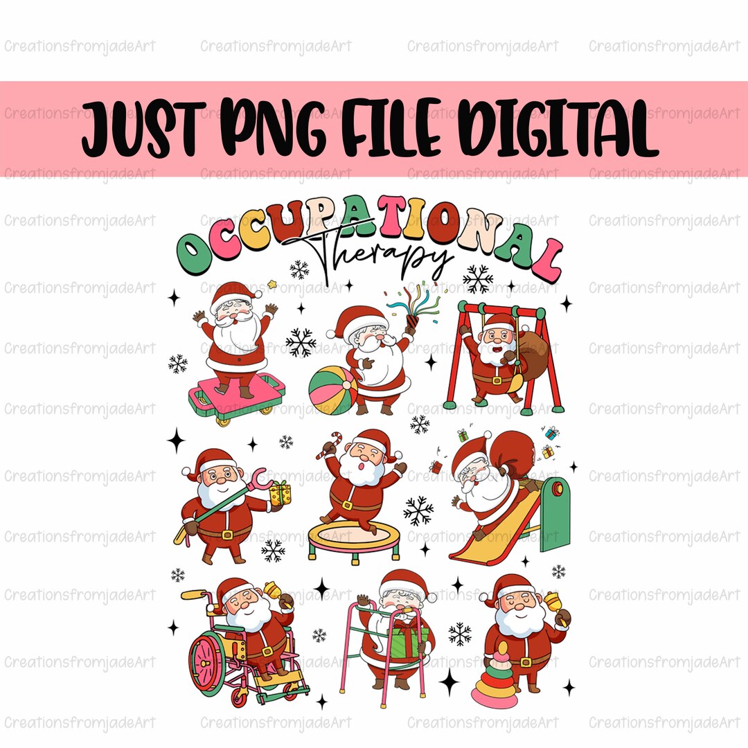 Occupational Therapy Christmas Png OT Santa Squad Christmas - Etsy