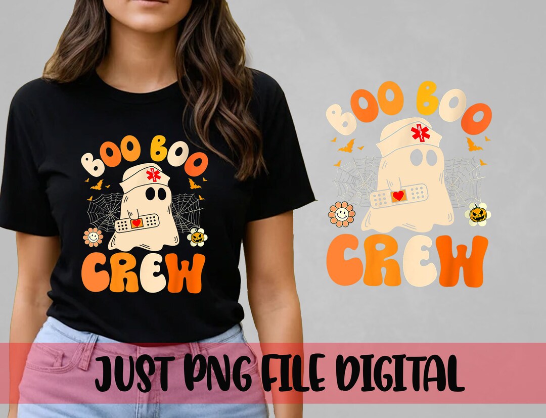 Boo Boo Crew Png Nurse Halloween Png Ghost Nurse With - Etsy