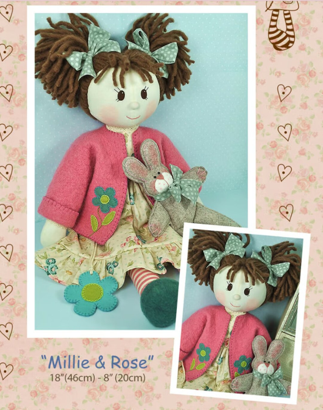 Millie & Rose Rag Doll Pattern - Etsy