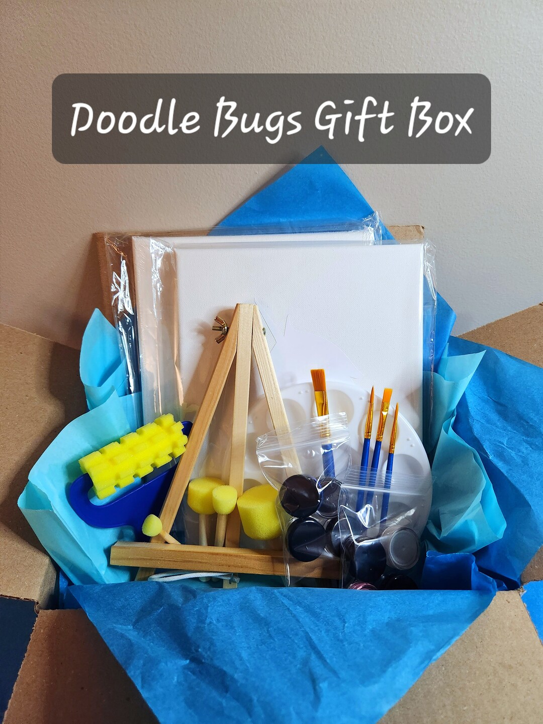Doodle Bugs Paint and Peel Canvas- Gift Box - Kids Crafts - Etsy