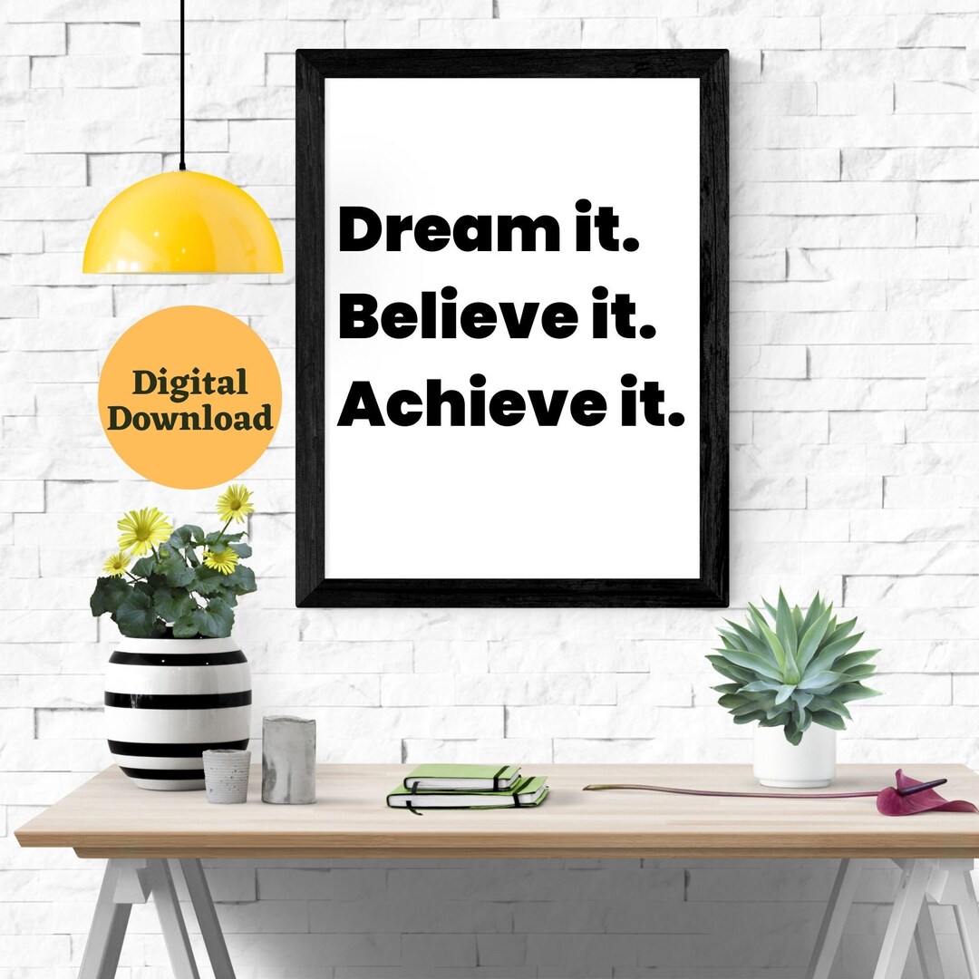 Motivational Quotes Printable Wall Art Digital Download - Etsy