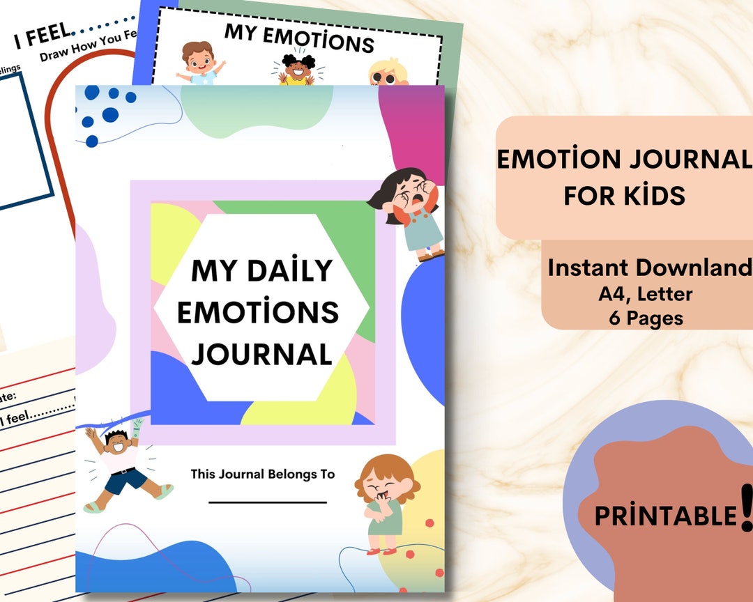 Kids Daily Emotions Journal Printable I Diary for Children I Digital ...