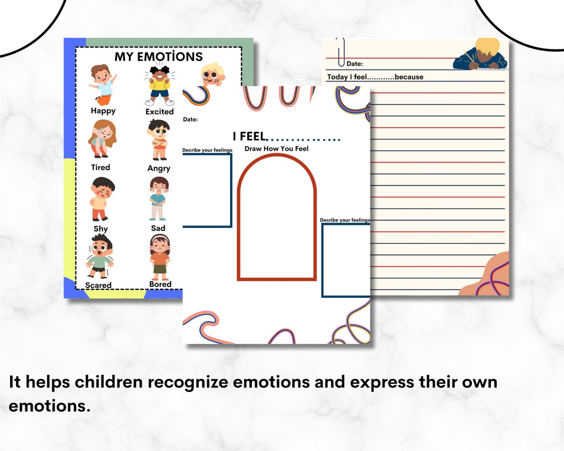 Kids Daily Emotions Journal Printable I Diary for Children I Digital ...