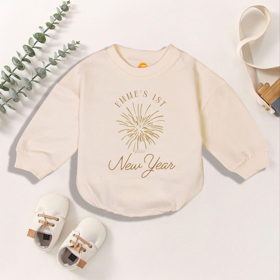 Personalized Name Baby First New Year Romper Bodysuit, 2025 Baby Outfit ...