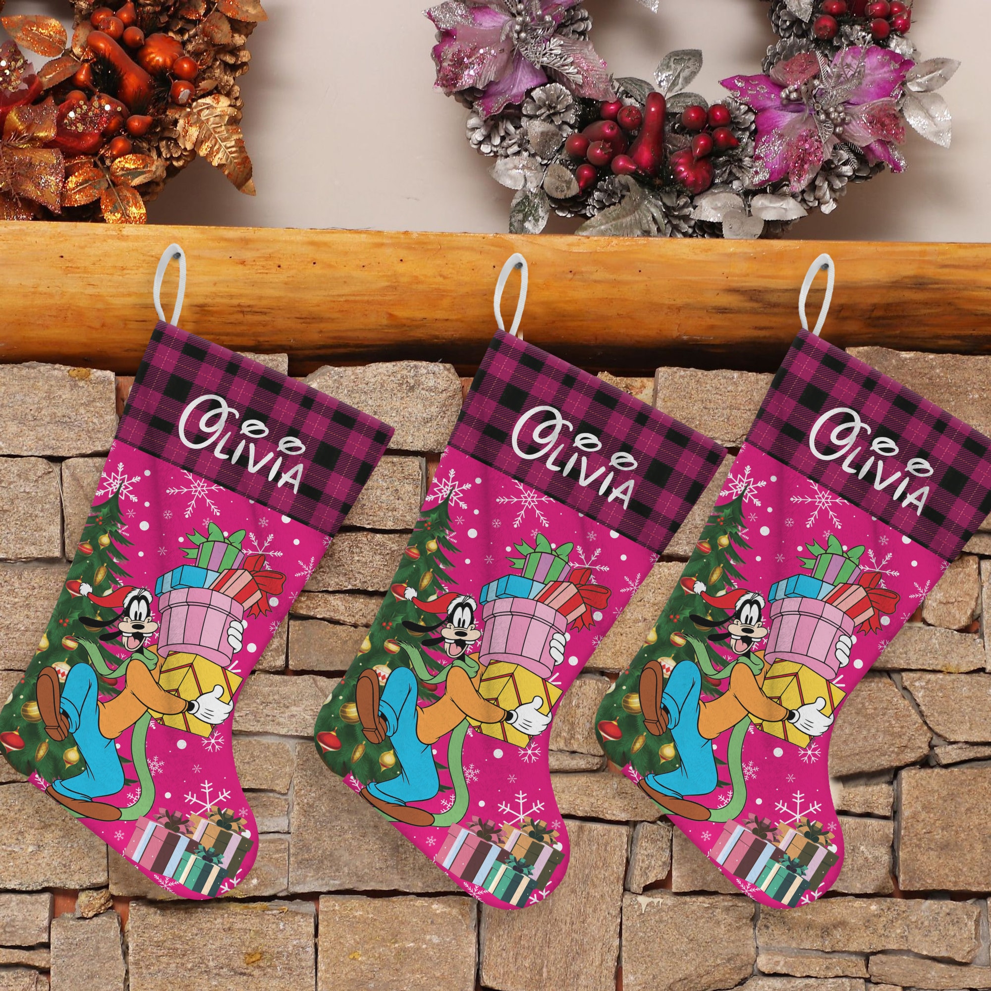 Personalized Disney Christmas Stockings, Mickey and Friends Christmas Stockings sold by Obliged ...