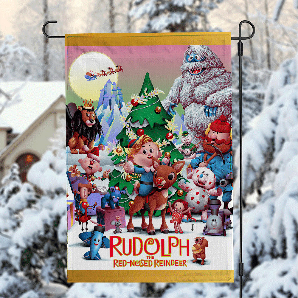 Rudolph The Red Nosed Reindeer Christmas Movie Flag, Rudolph Christmas ...