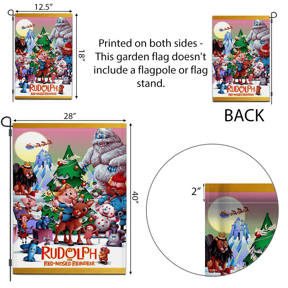 Rudolph The Red Nosed Reindeer Christmas Movie Flag, Rudolph Christmas ...