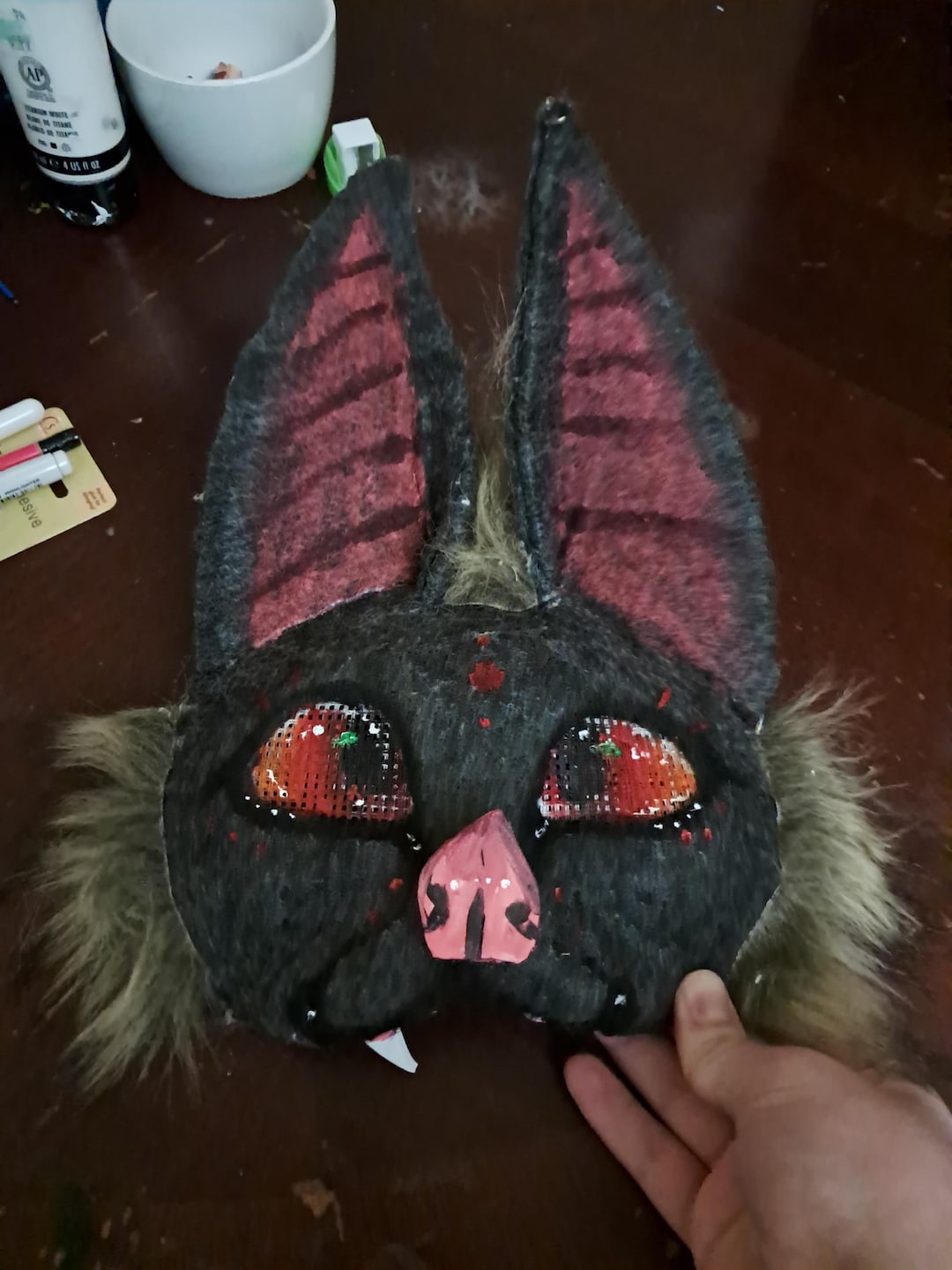 Halloween Themed Vampire Bat Therian Mask Premade - Etsy