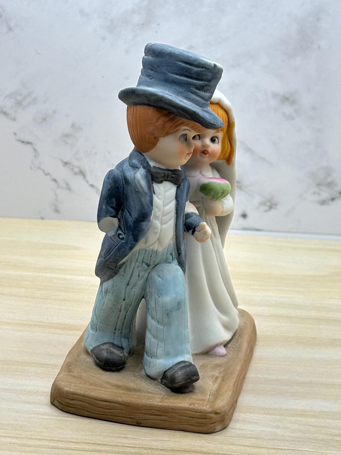 Vintage Lefton Porcelain Bride & Groom Wedding Figurine - Just Married ...