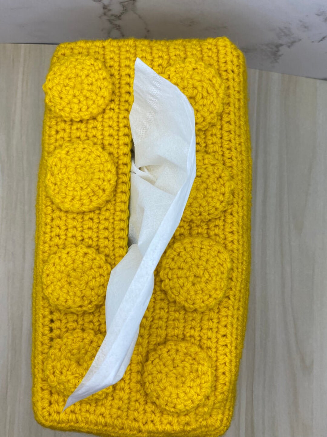Yellow Block Tissue Box Cover - Etsy