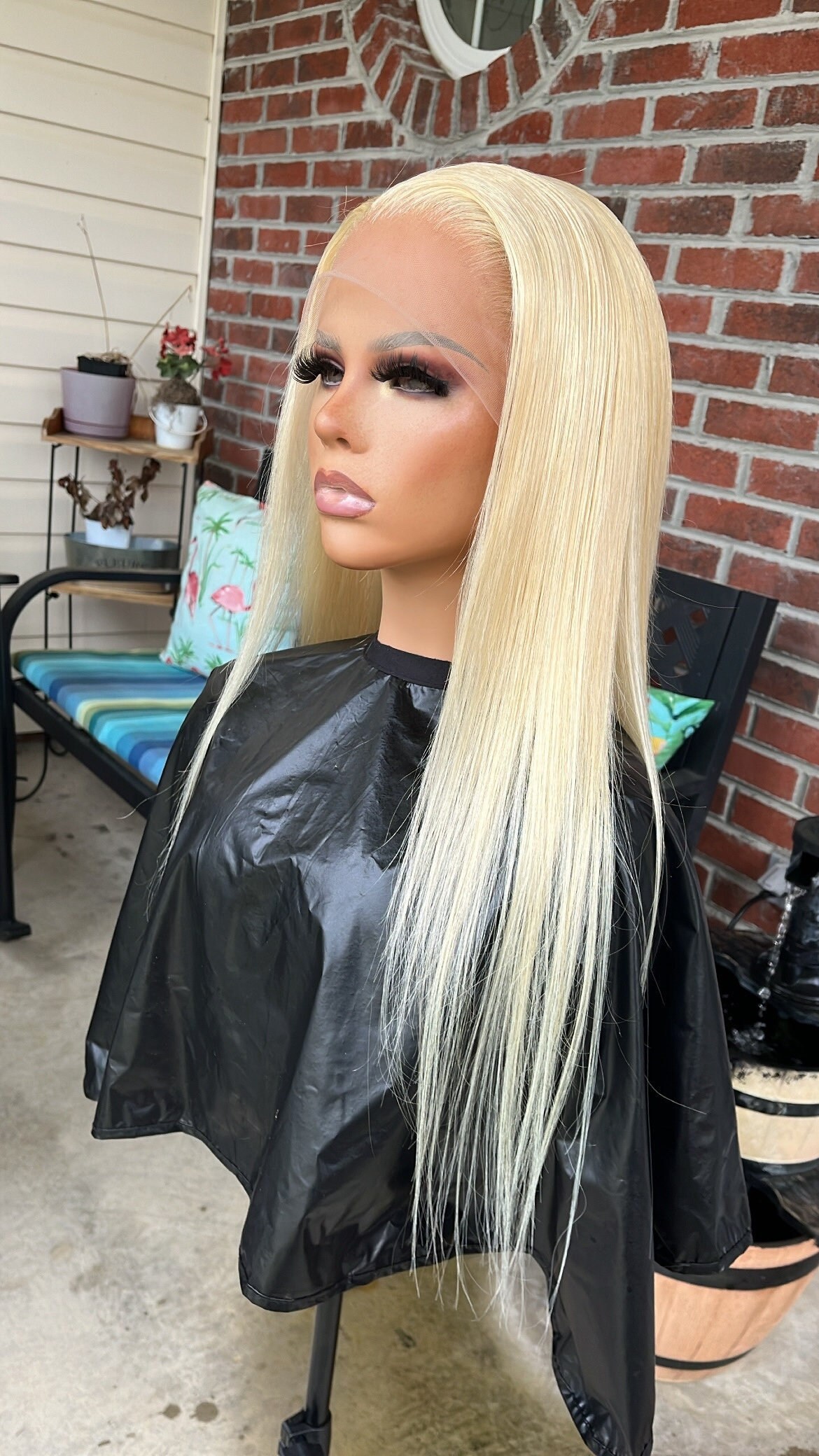 24' Straight 613 Platinum Blonde 13x6 HD Lace Frontal Wig - Etsy