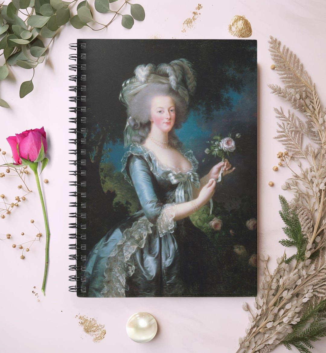 Marie Antoinette With Rose Notebook| Coquette Notebook| Coquette Room ...