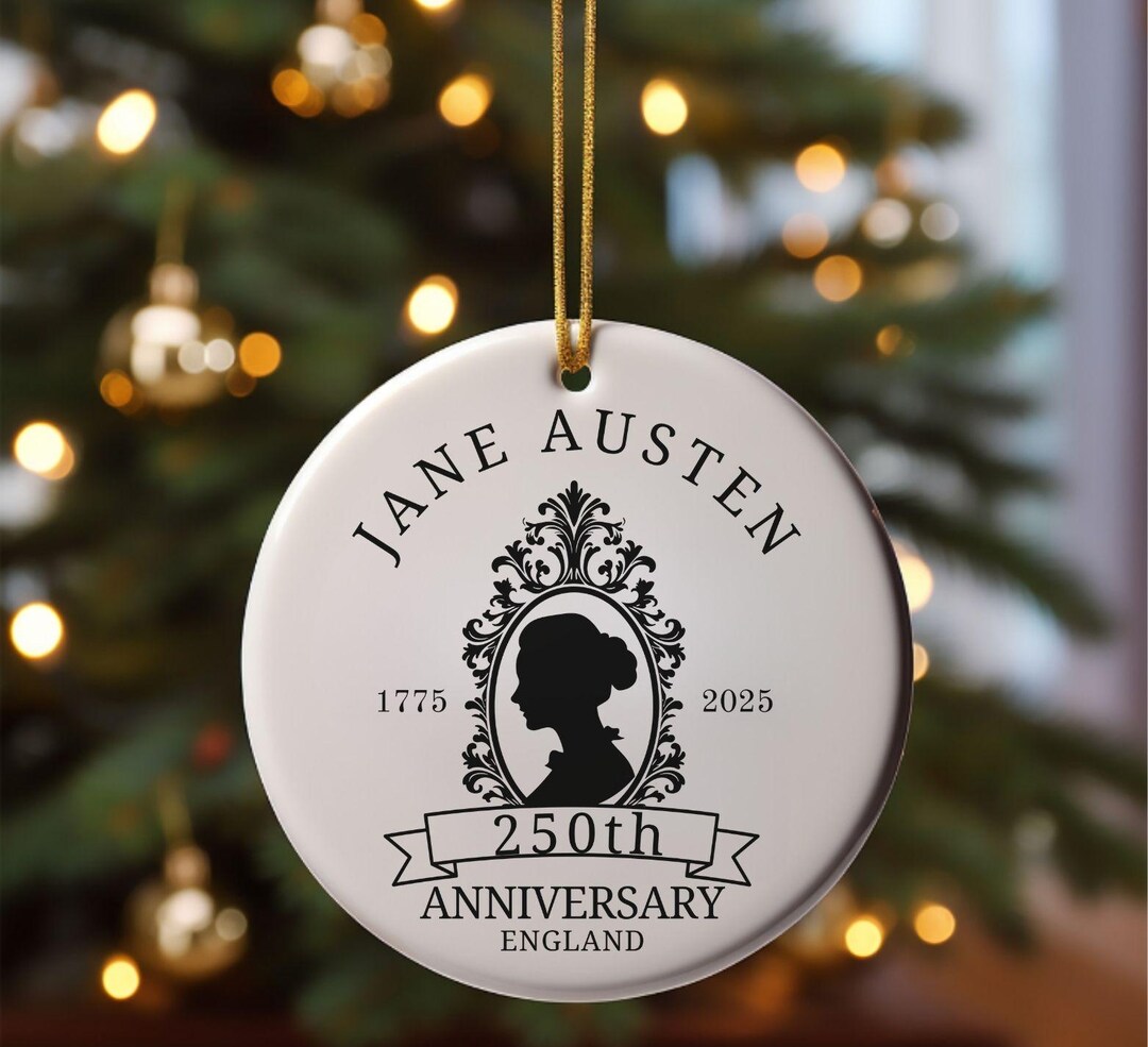 Jane Austen 250th Anniversary Ornament|jane Austen Gifts|jane Austen ...