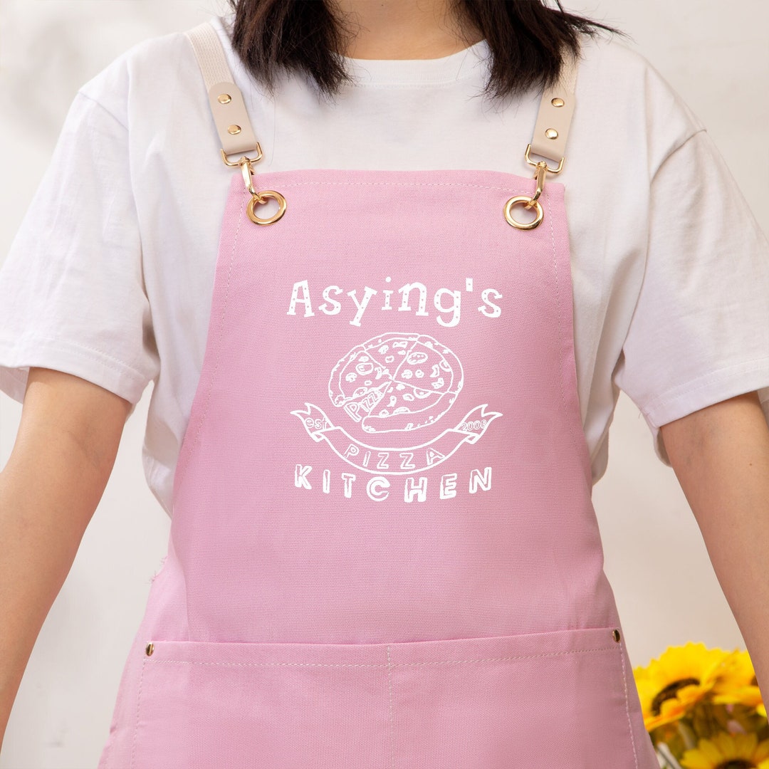 Personalized Linen Kitchen Apron,custom Cooking Apron With Pocket ...