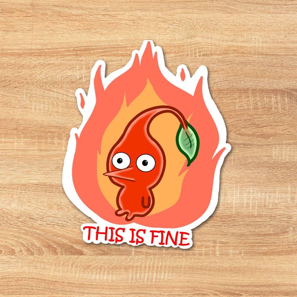Red Pikmin Sticker This is Fine Pikmin Sticker Lover Video - Etsy