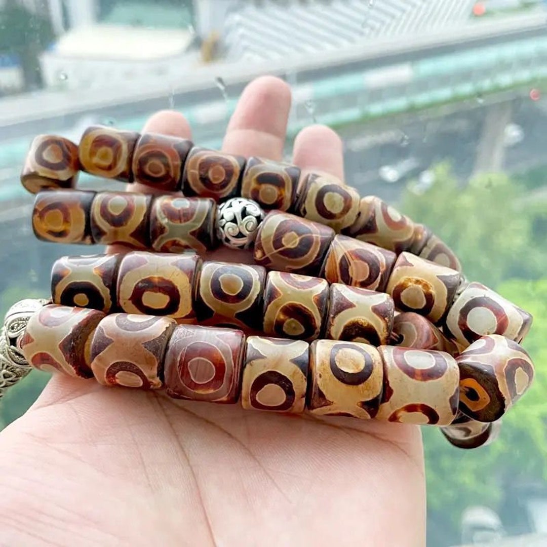 Tasbih Men Old Dzi Agates Stone Big Size Luxurious Misbaha Natural ...
