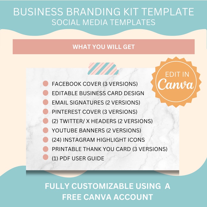 Small Business Branding Kit: Canva Social Media Templates - Etsy