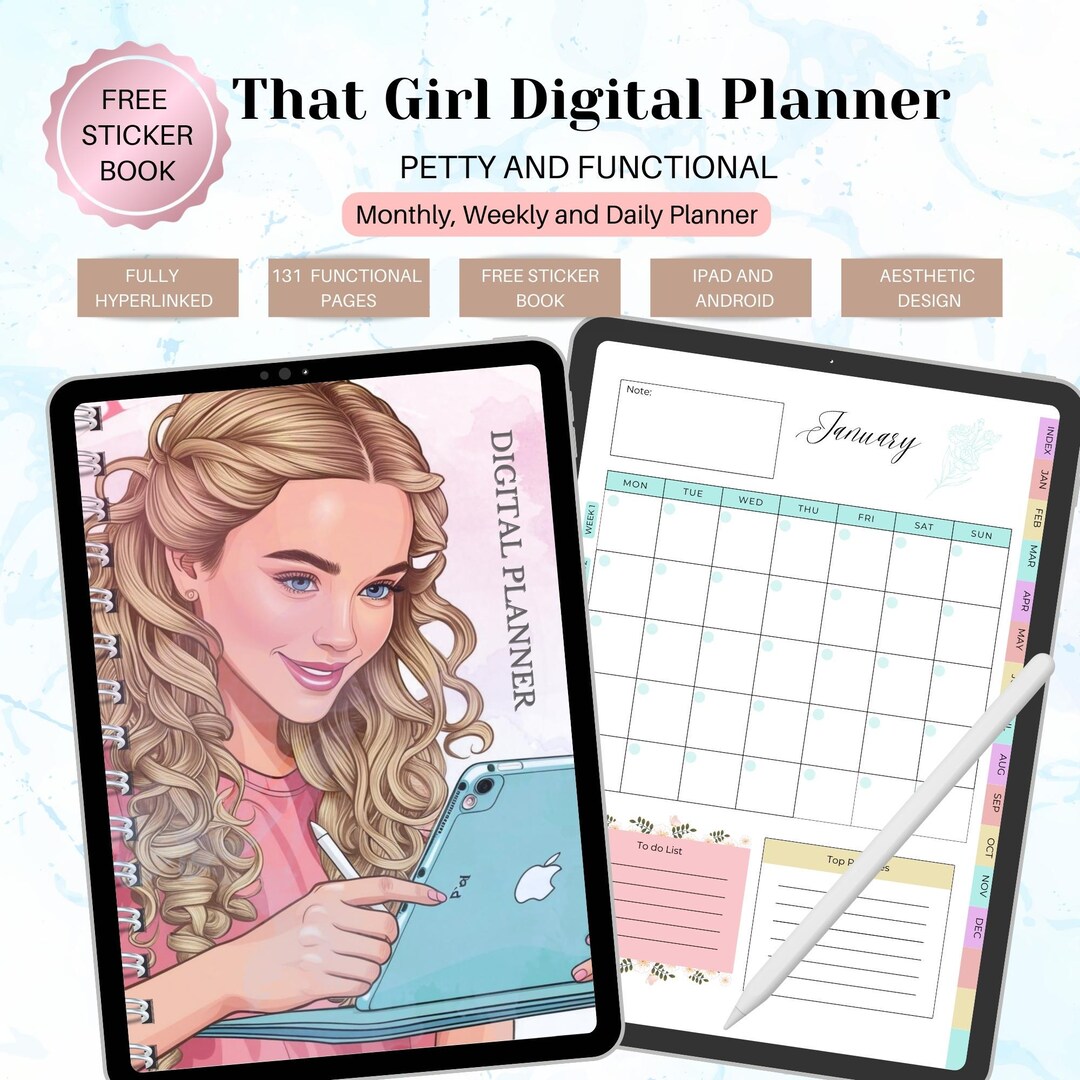 That Girl Digital Planner, ADHD Digital Planner, Digital Journal ...