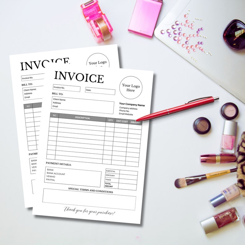 Invoice Template Editable| Minimalistic Business Invoice Template ...