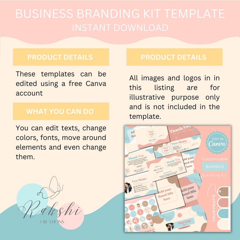Small Business Branding Kit: Canva Social Media Templates - Etsy