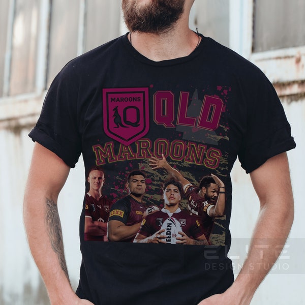 Qld Maroons T Shirt - Etsy