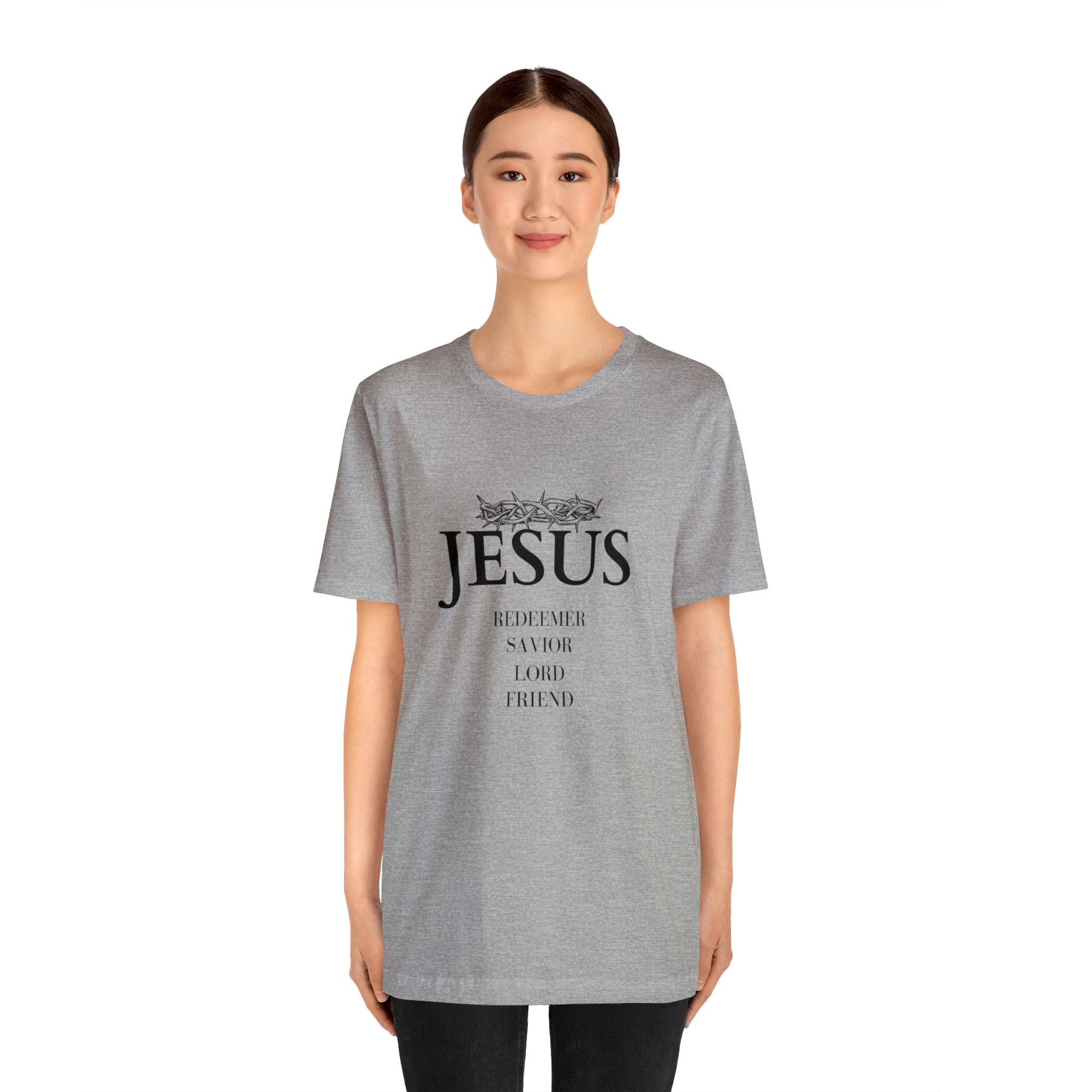 Jesus With Crown of Thorns | Religious | Christian | Unisex Jersey ...