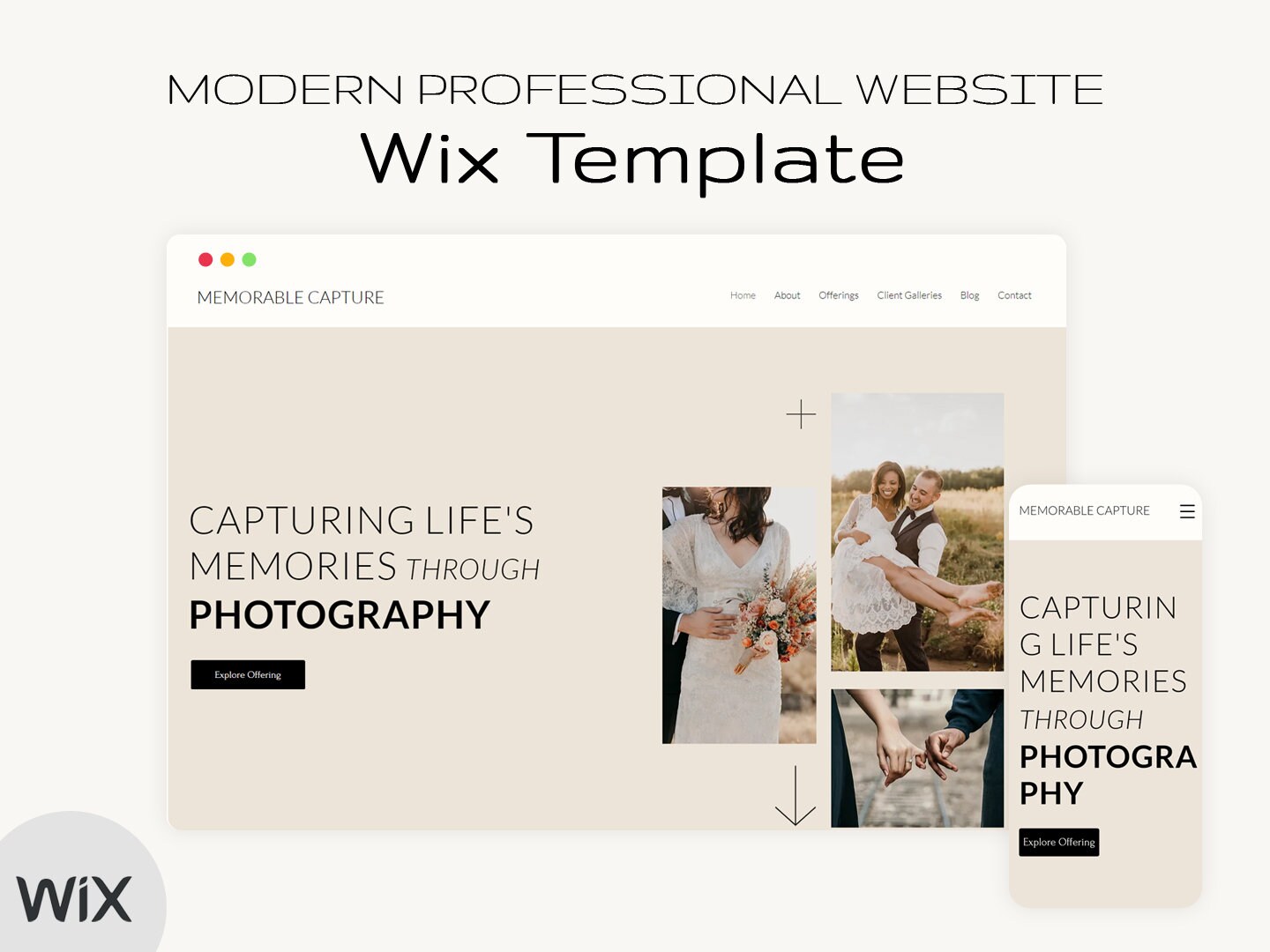 Wix Template for Wedding Photographer, Wix Theme, Wix Website ...