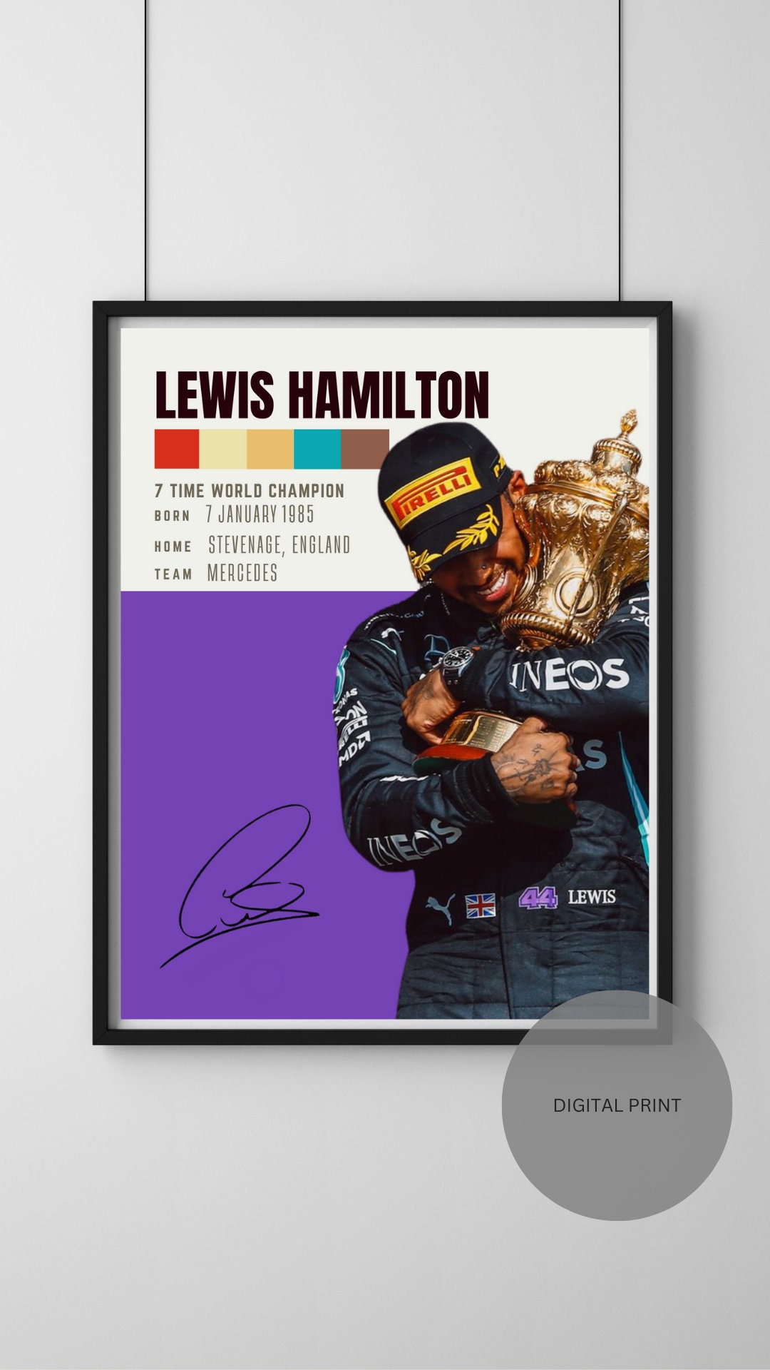 Lewis Hamilton Poster, Formula 1 Driver, Mercedes Formula 1, Trendy - Etsy