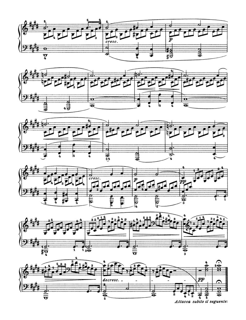 Moonlight Sonata (full) Sonata No. 14 Op. 27 No. 2 ORIGINAL BEETHOVEN ...