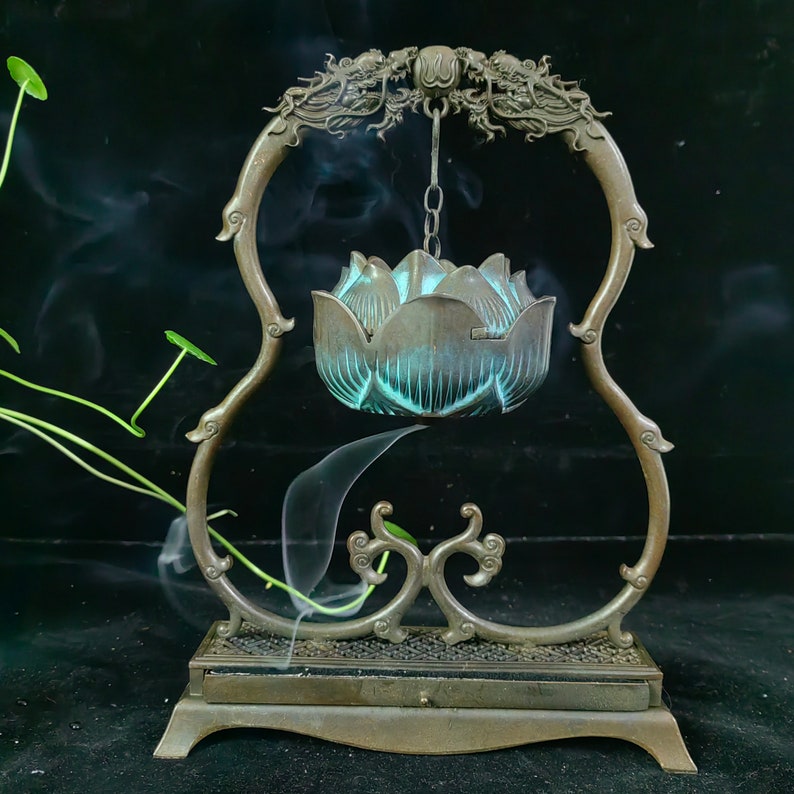 Tibet Fengshui Culture Lotu Hanging Incense Burner Censer Incense ...