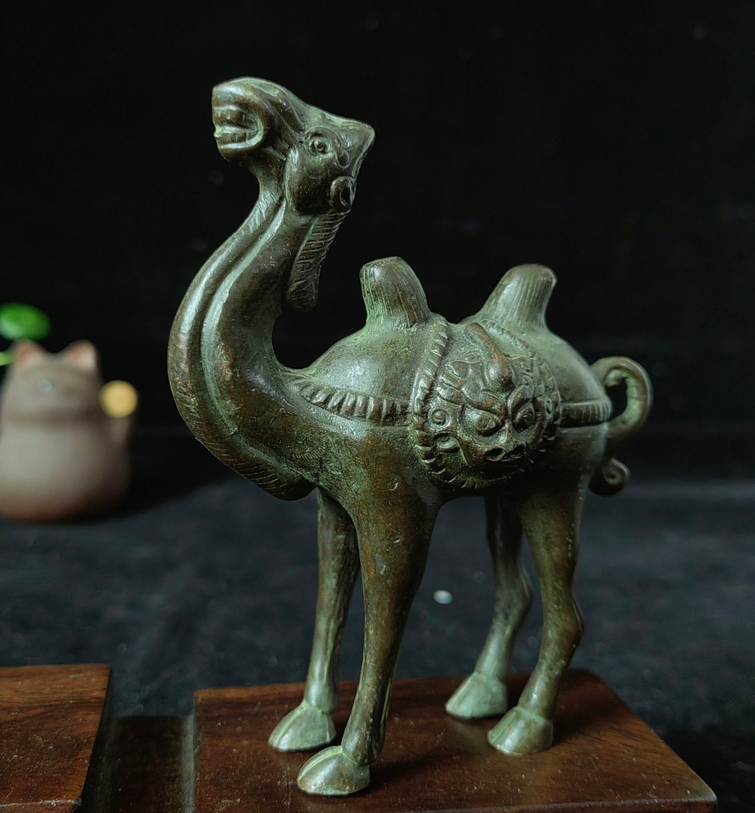 Vintage Style Red Copper Camel Ornament New Year Gift Brass Statue ...