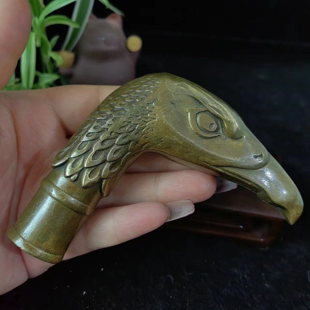 Vintage Style Copper Eagle Head Cane Ornament Antique Brass Face Handle ...